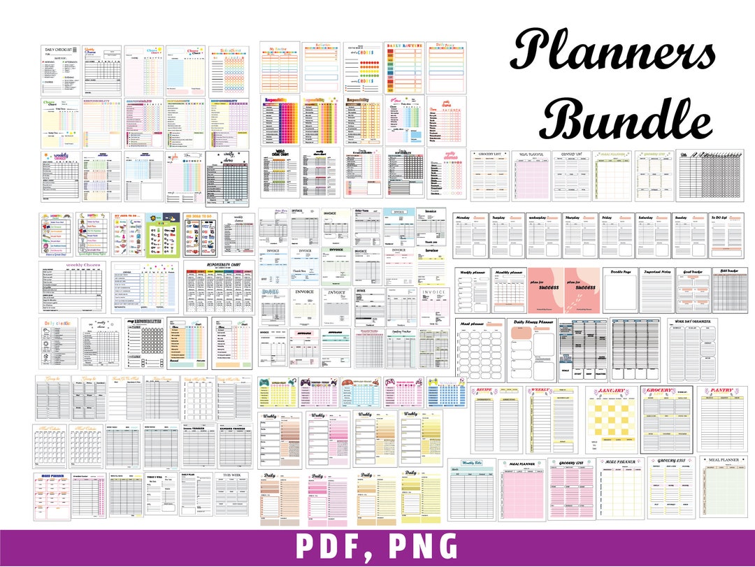 Printable Planner, Planner Kits, Printable Planner Bundle, Planner ...