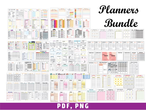 Printable Planner Planner Kits Printable Planner Bundle - Etsy