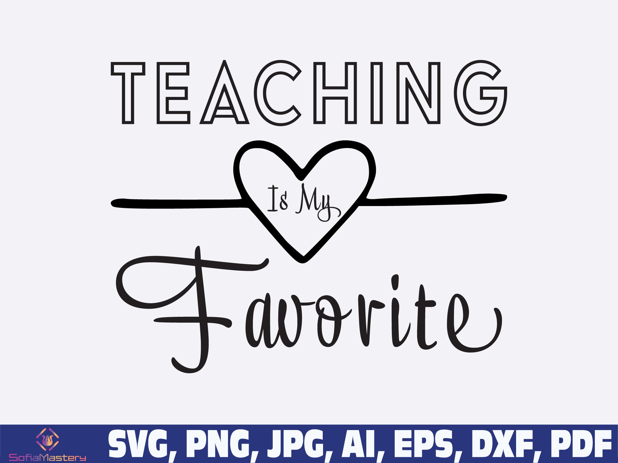 Teaching is My Favorite Svg Teacher Svg Png Leopard Teacher | Etsy