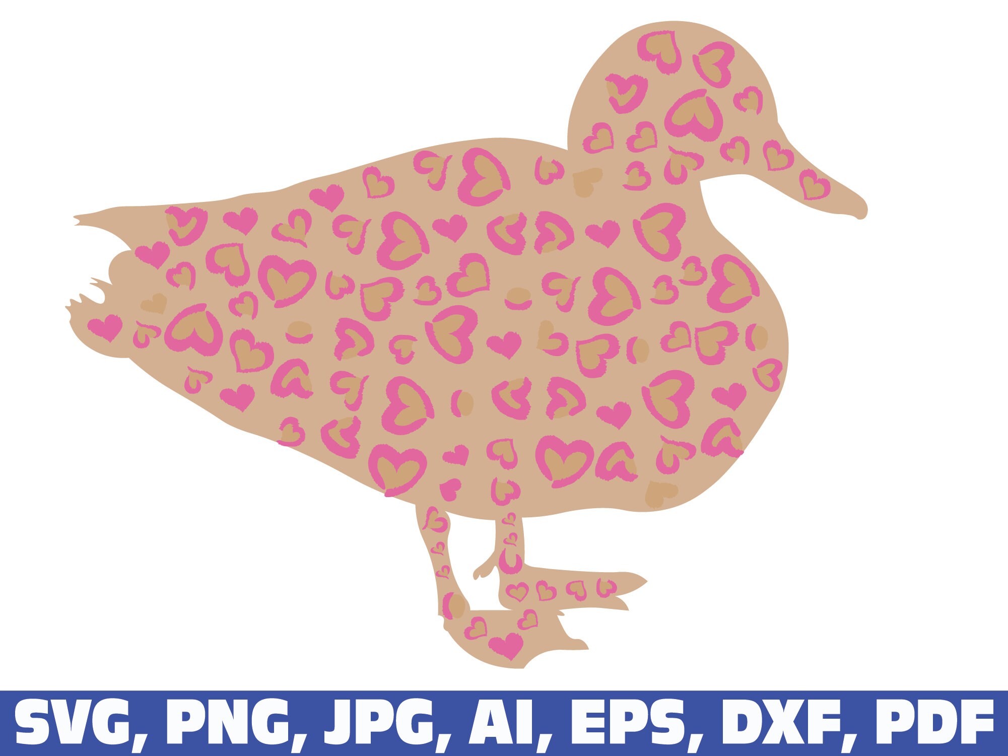 Cheetah Print Duck PNG leopard print duck svg duck svg | Etsy