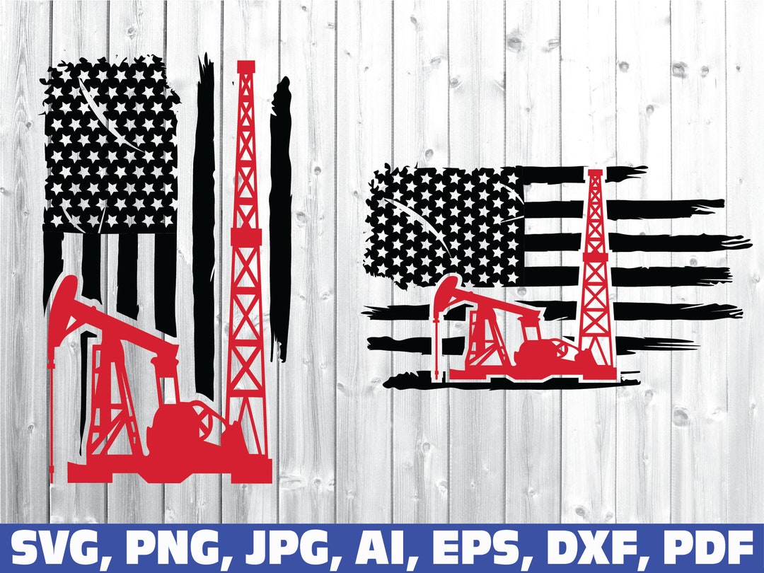 Oilfield Flag Svg Oilfield Worker Svg American Flag Oilfield - Etsy Canada