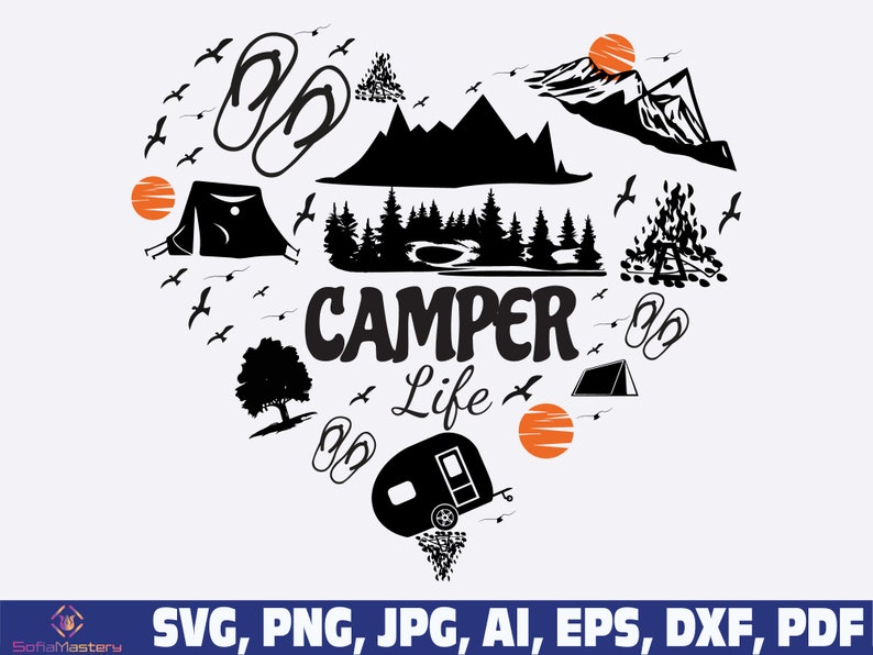 Camping Heart Svg Png Camping Svg Heart Svg Love to Camp - Etsy
