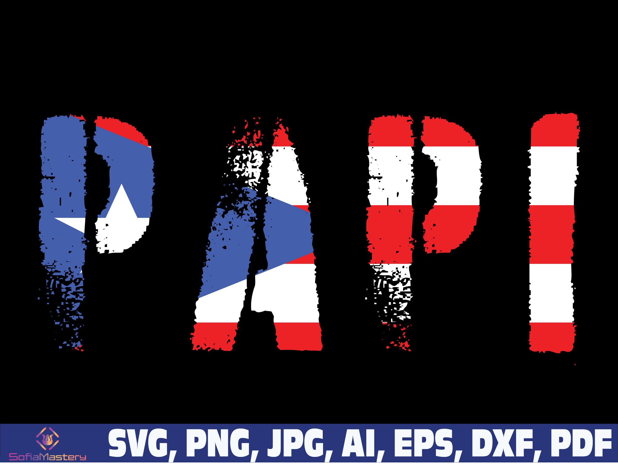 Puerto Rico Boricua Papi SVG Dad Svg Png Puerto Rico Flag - Etsy Australia
