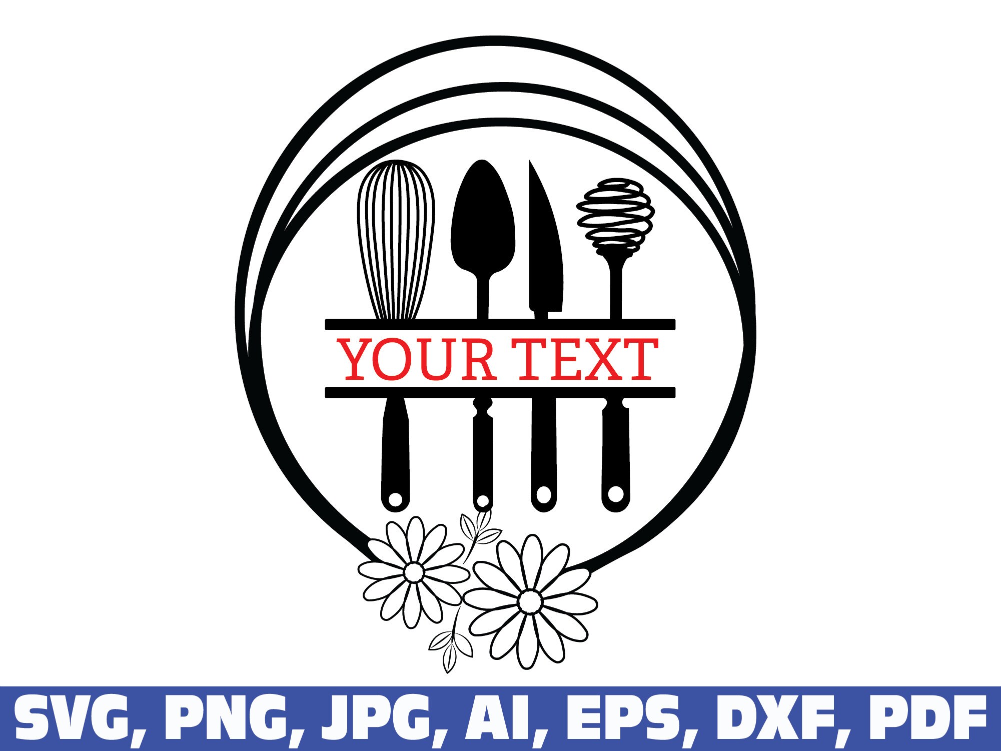 Kitchen Split Frame SVG Kitchen Svg Cooking Svg Kitchen - Etsy