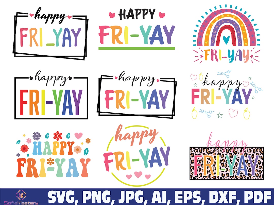 Fri-yay Svg , Fri-yay Png Bundle, Funny Weekend Svg, Teacher Svg Png ...