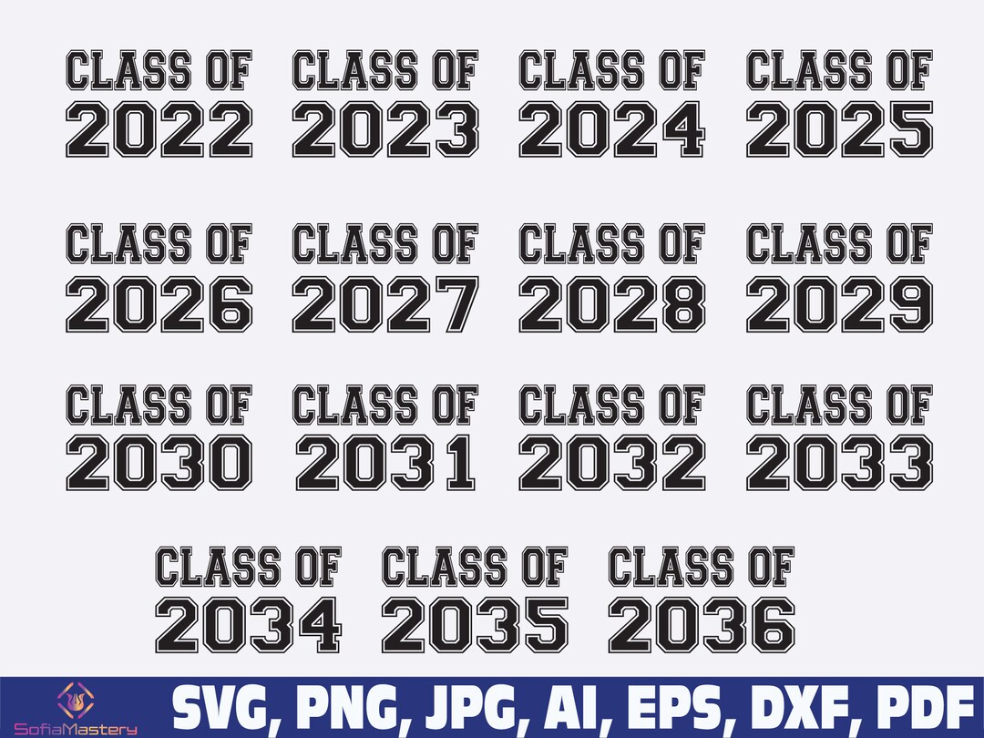 Class of SVG BUNDLE class of Seniors SVG png Graduation - Etsy Portugal
