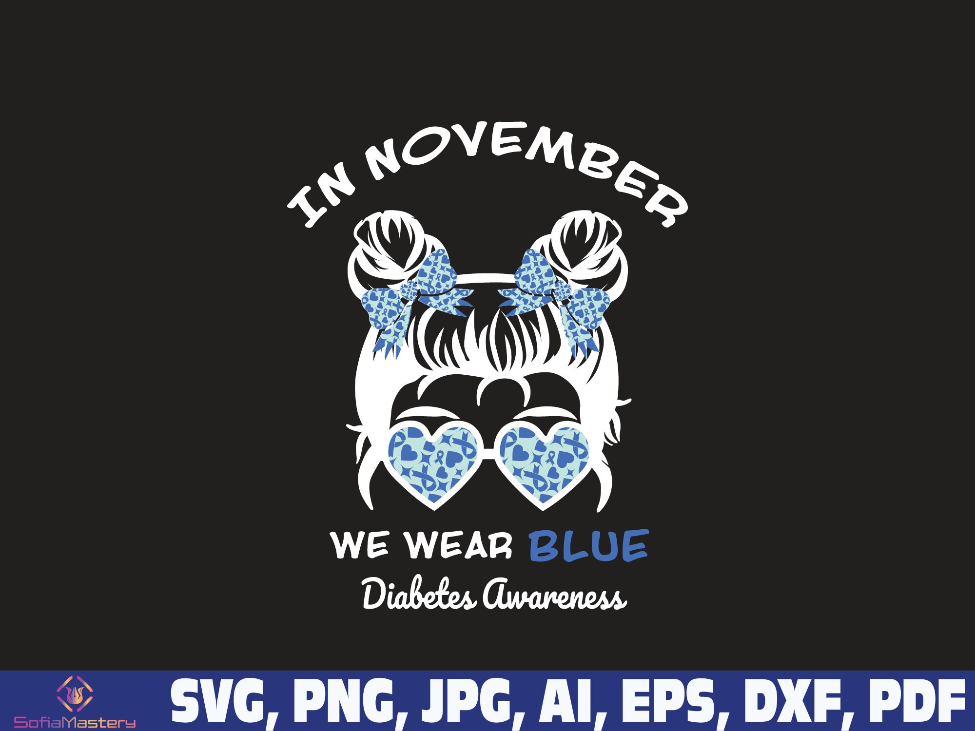 In November We Wear Blue SVG Diabetes Awareness SVG We Wear - Etsy