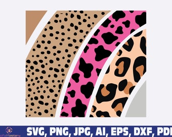 Half Circle Leopard Svg - Etsy