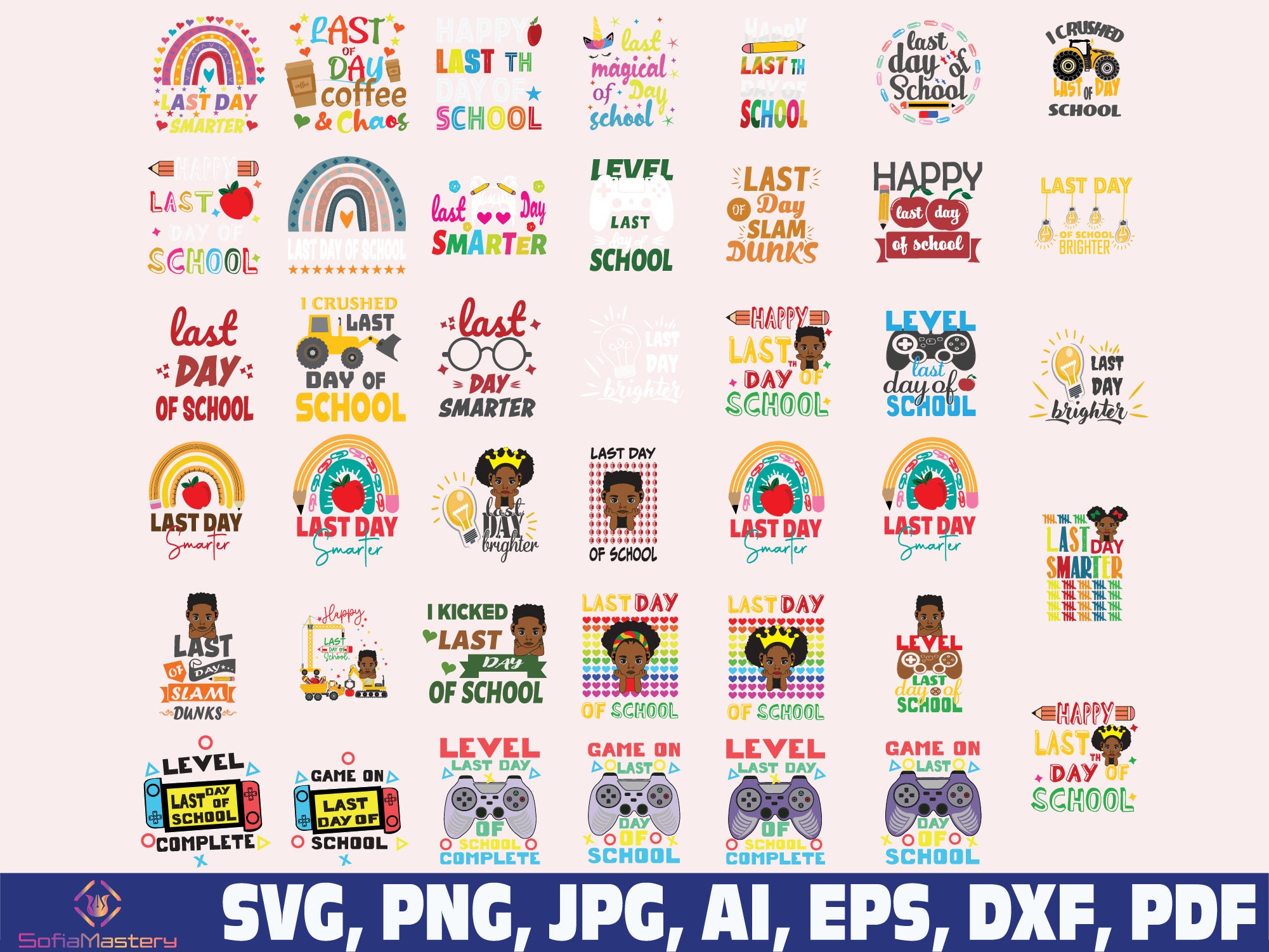 Último día de clases svg escuela svg feliz último día de - Etsy México