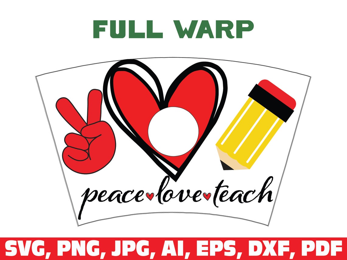 Peace Love Teach Svg Png Teacher Svg School Svg Funny - Etsy