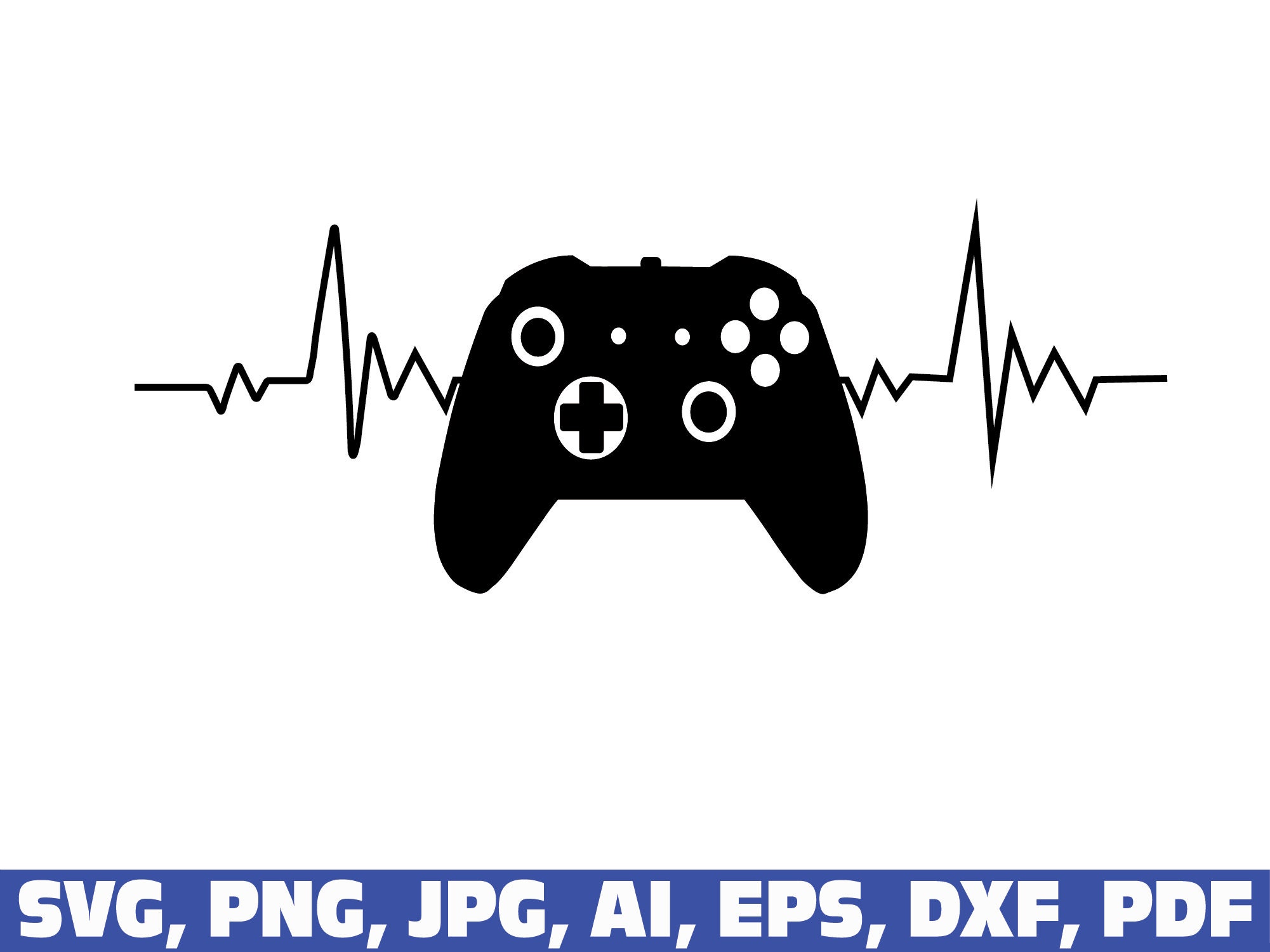Gamer heartbeat SVG gamer svg video game svg gameer | Etsy
