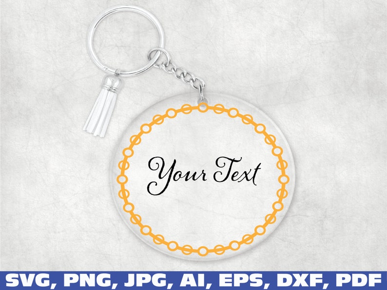 Keychain Svg Bundle Keychain Pattern SVG Circle Frame Svg - Etsy