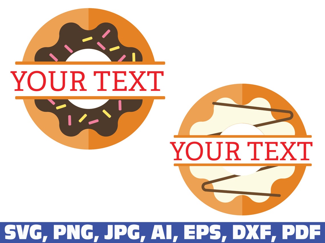 Donut svg donut name frame svg donuts svg monogram svg | Etsy