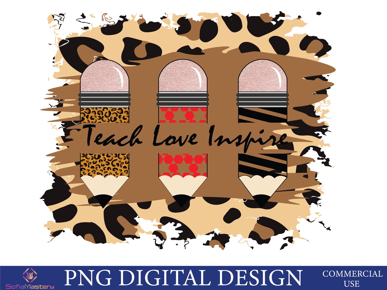 Teacher Rainbow Leopard Cheetah Print Png Teacher Rainbow - Etsy