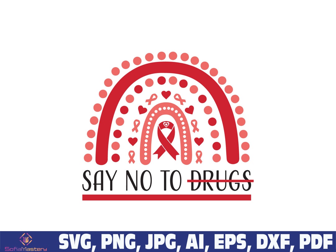 Red Ribbon Week Svg No to Drugs SVG Drug Free SVG Anti-drug - Etsy ...
