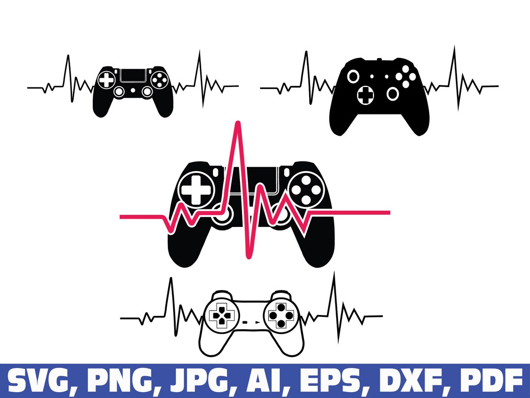 Gamer Heartbeat SVG, Gamer Svg, Video Game Svg, Gameer Controller ...