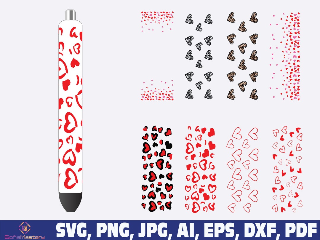 Herzen Glitzer Stift Wraps svg Liebesfenster Epoxy Glitzer - Etsy Österreich
