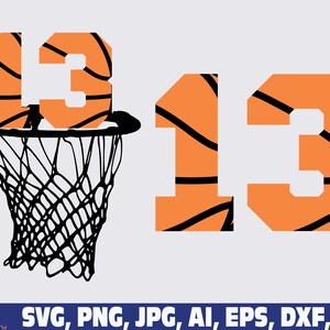 13th Birthday Basketball Svg Thirteenth Birthday Svg Png - Etsy