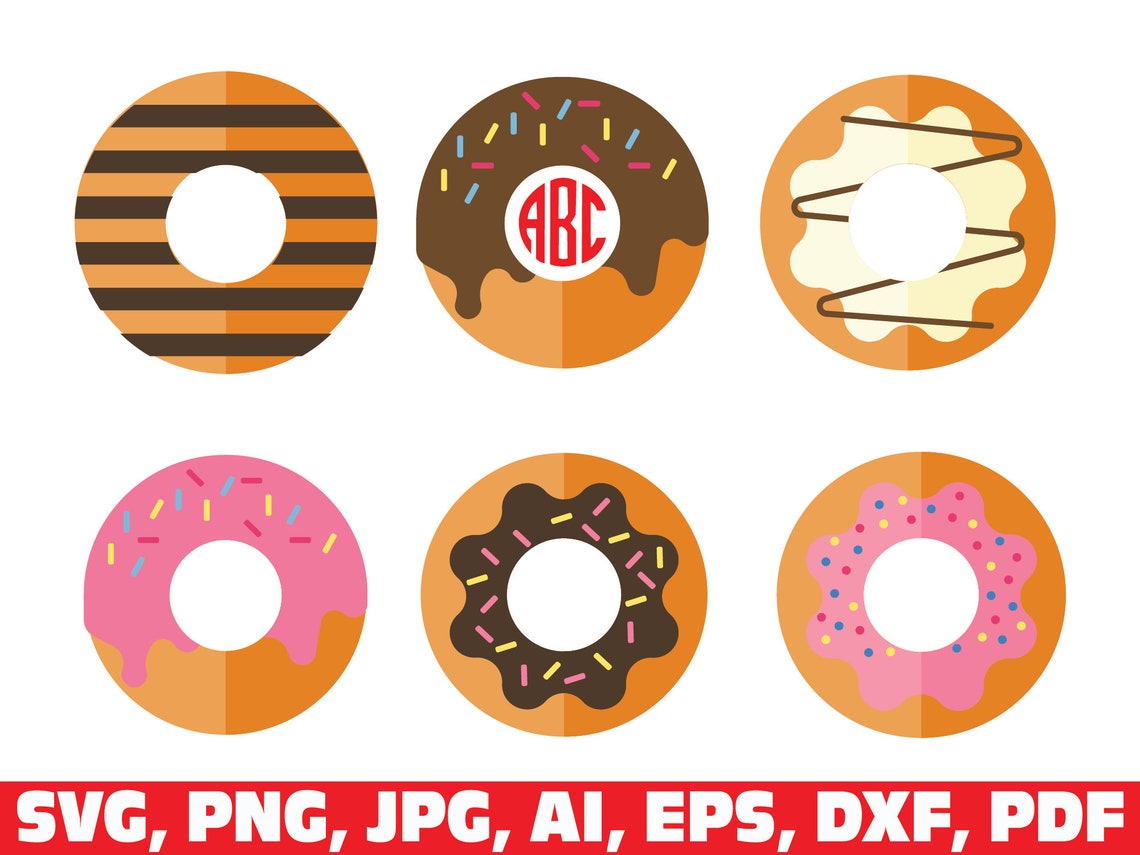 Donut Svg Donut Name Frame Svg Donuts Svg Monogram Svg - Etsy