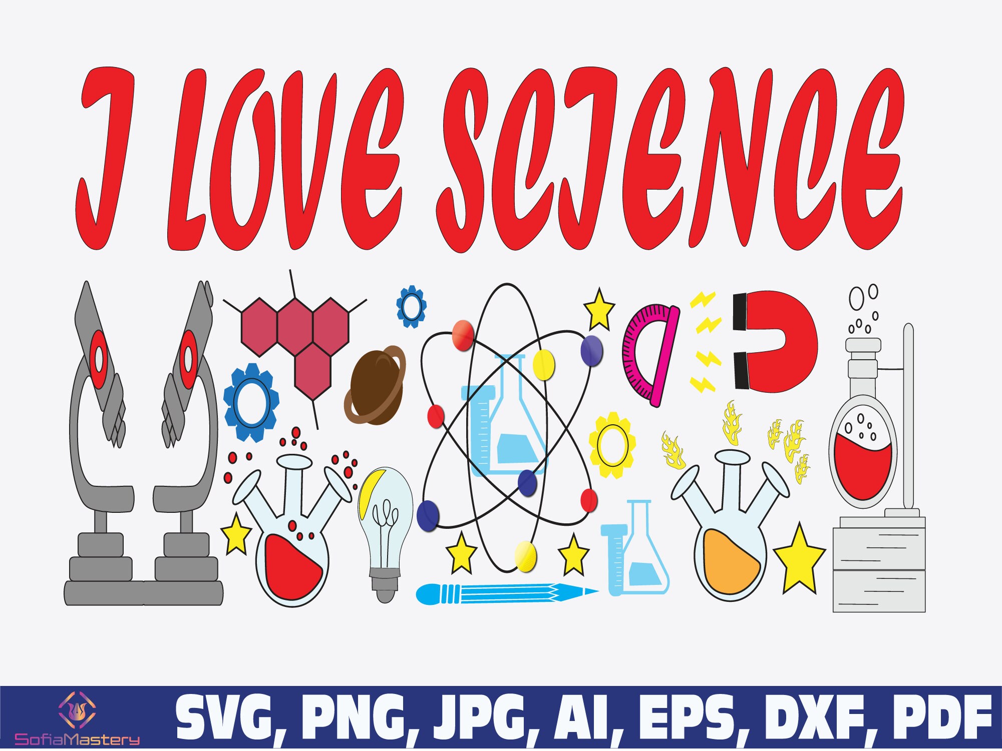 I Love Science Clipart