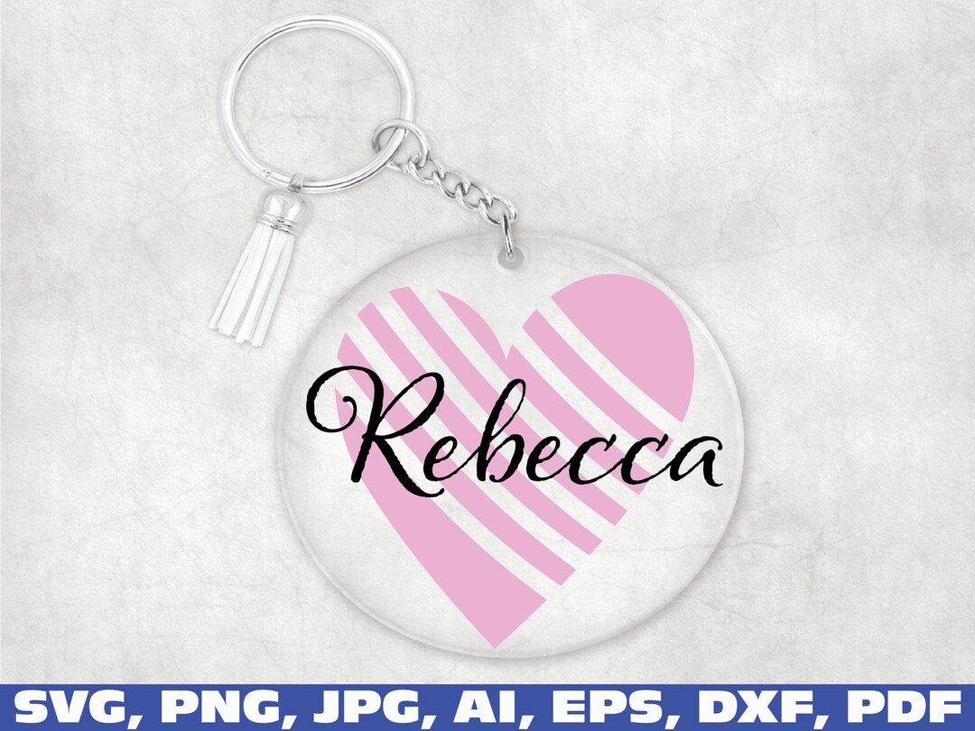 Keychain Svg Bundle, Keychain Pattern SVG, Key Ring Pattern, Key Ring ...