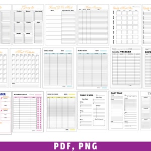 Printable Planner, Planner Kits, Printable Planner Bundle, Planner ...