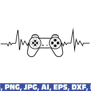 Gamer Heartbeat SVG, Gamer Svg, Video Game Svg, Gameer Controller ...