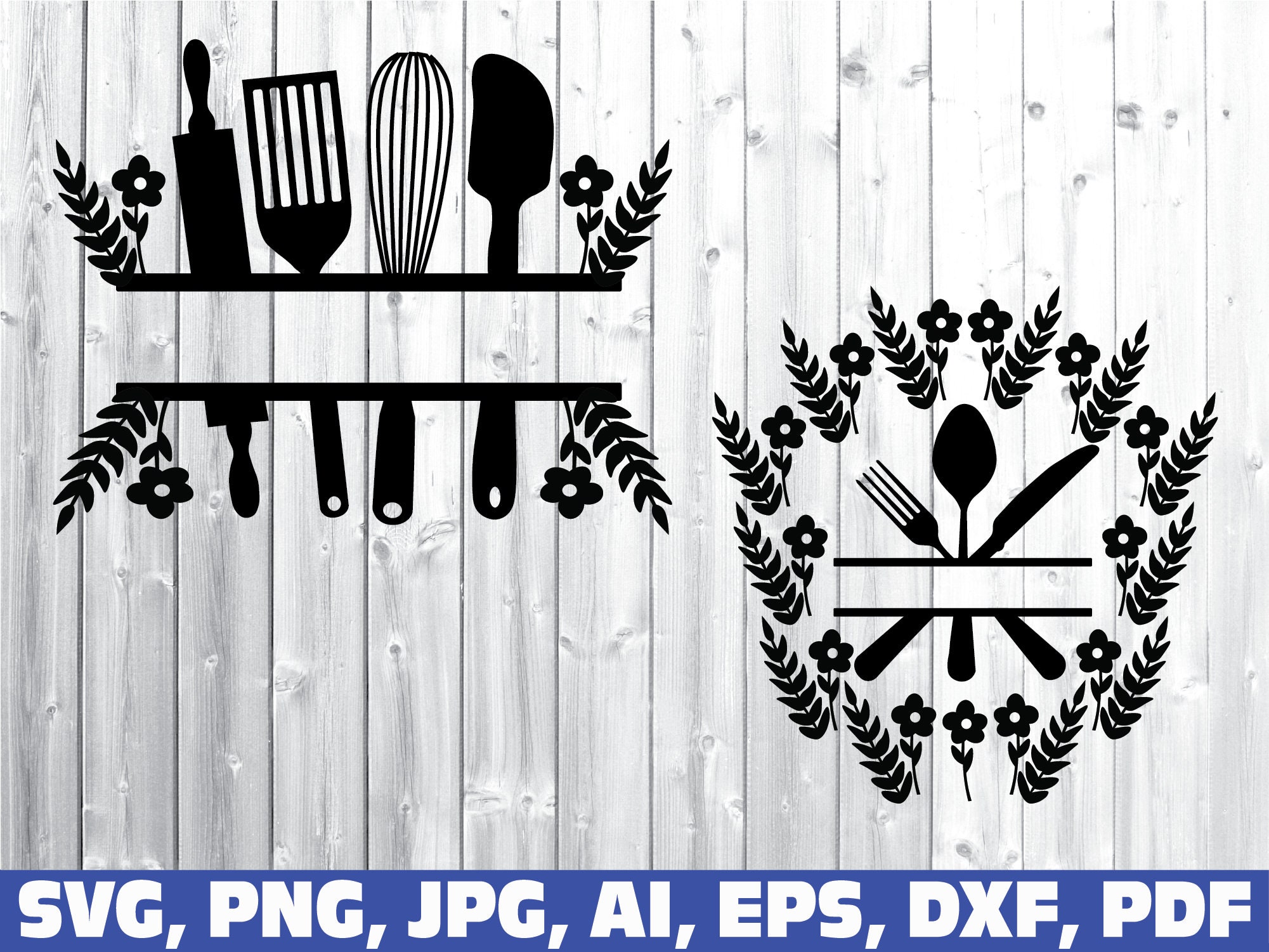 Kitchen Split Frame Svg Kitchen Svg Cooking Svg Kitchen Etsy