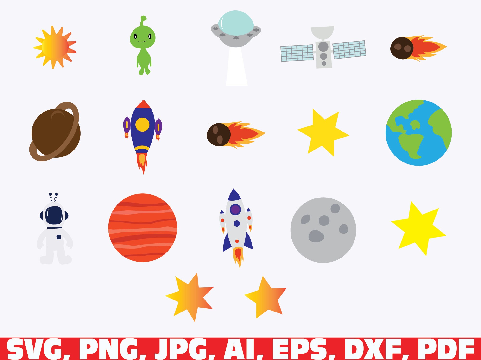 Galaxy Space SVG Bundles Planets Earth Svg Sun Svg - Etsy