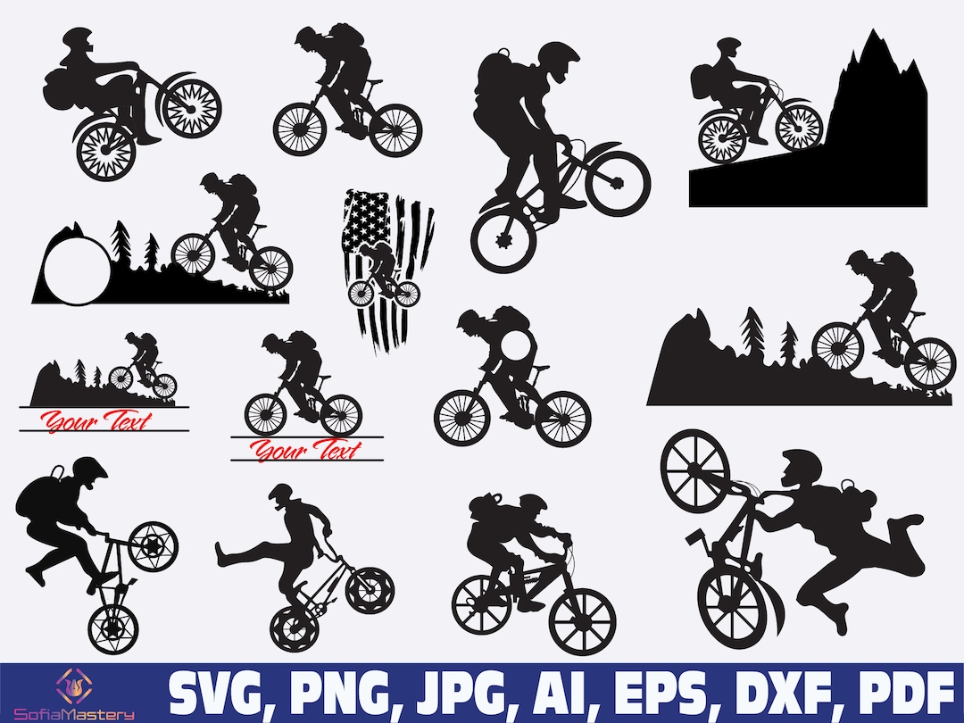 Mountain Bike svg, MTB svg, bicycle svg, bicycle flag svg, bicycle svg ...
