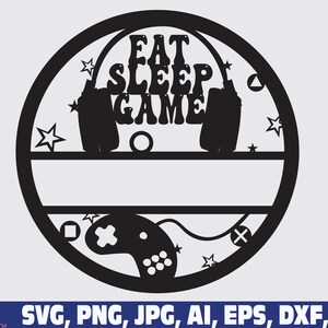 Gamer Name Frame Monogram Dxf Svg Png, Video Game Name Sign Svg, Gaming ...
