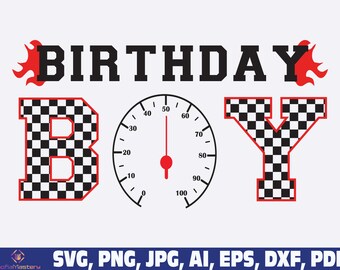Birthday Boy Racing Svg - Etsy