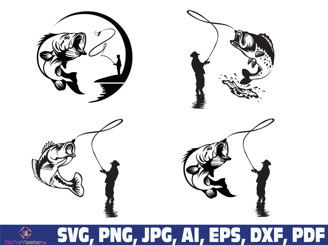 Fisherman Catching Fish SVG Fishing Svg Fish Hook Svg Png - Etsy Australia