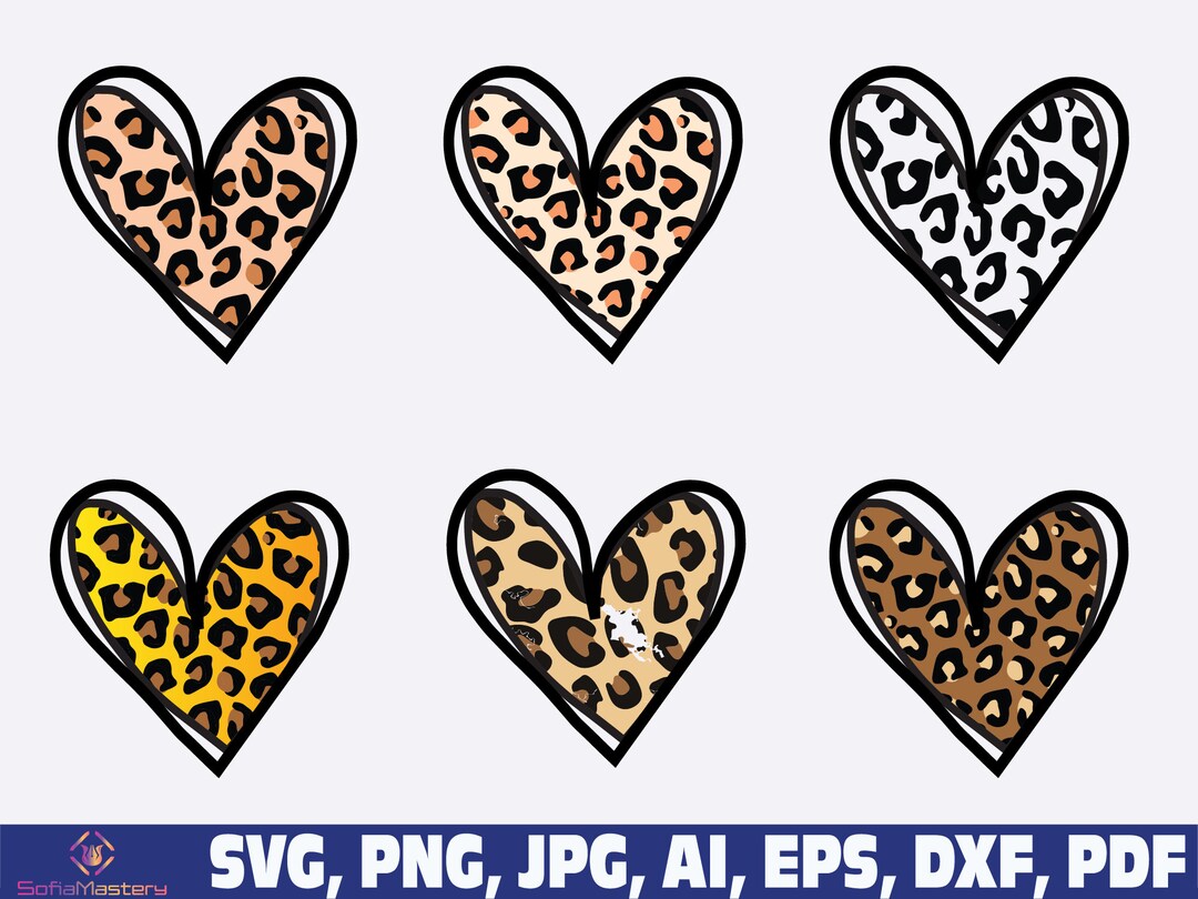 Corazón de leopardo png, corazón de leopardo svg, corazón guepardo svg ...