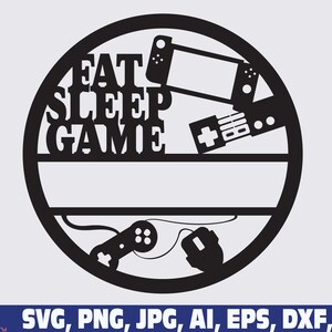 Gamer Name Frame Monogram Dxf Svg Png, Video Game Name Sign Svg, Gaming ...