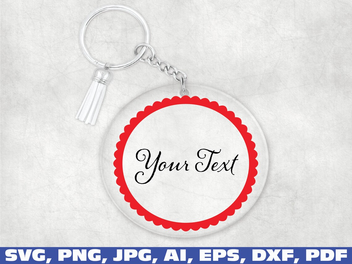 Keychain Svg Bundle Keychain Pattern SVG Circle Frame Svg - Etsy