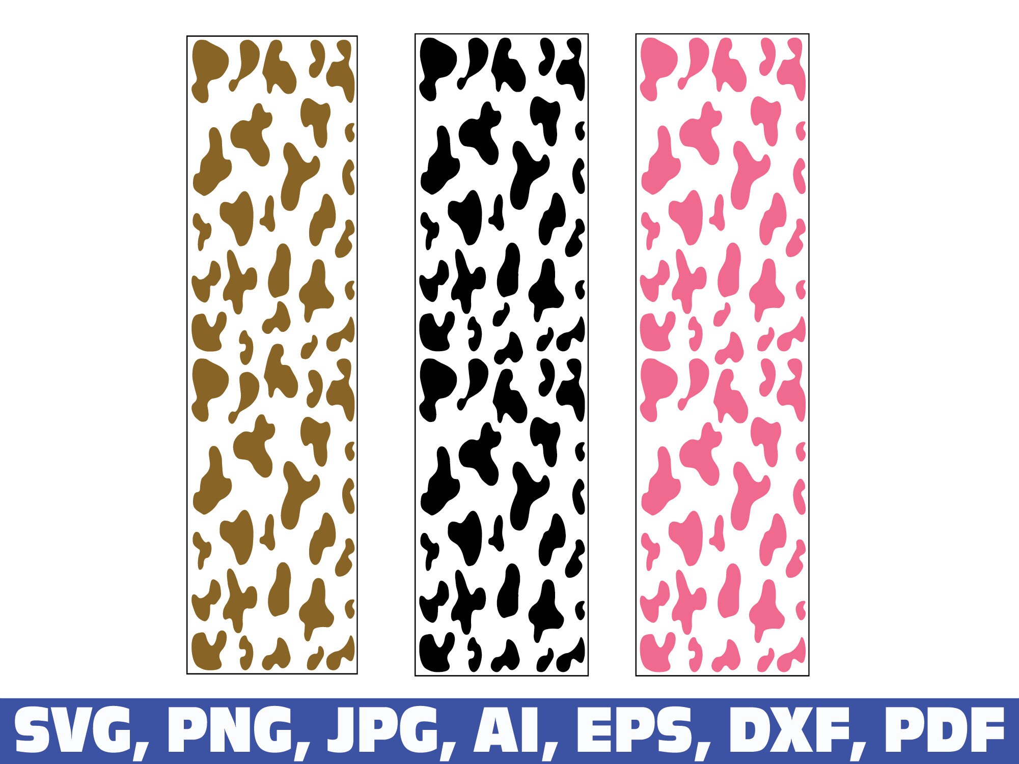 Cow print glitter pen wraps svg cow sunflower pen wraps | Etsy