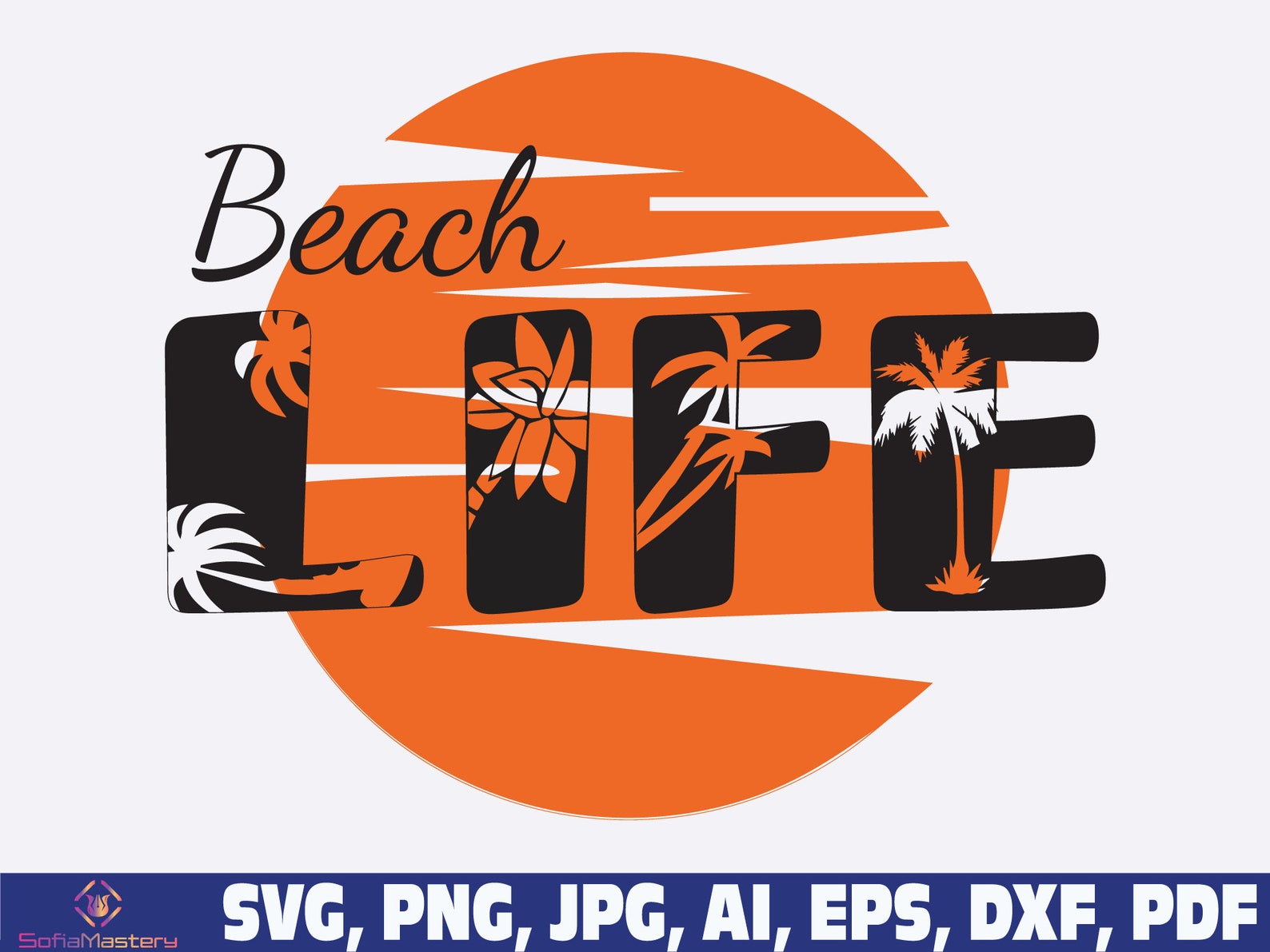 Beach Life Svg Palm Trees Svg Beach Png Svg Summer Svg - Etsy