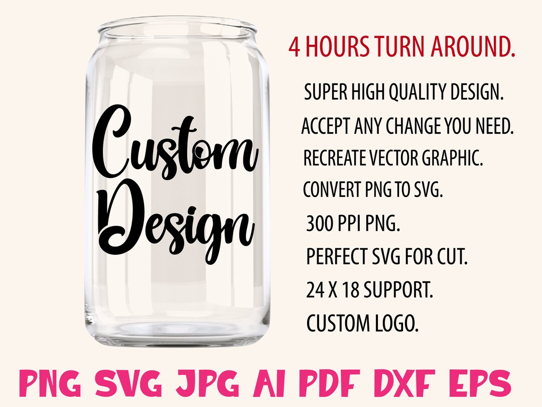 Custom Libbey Can Glass Wrap Svg Png Design Libbey Glass Svg - Etsy