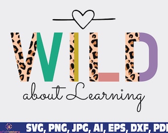 Wild About Learning Svg Letters - Etsy