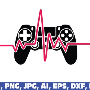 Gamer Heartbeat SVG, Gamer Svg, Video Game Svg, Gameer Controller ...