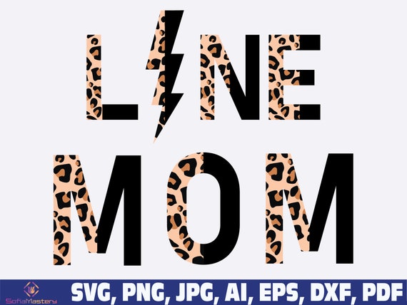 Art & Collectibles Digital Prints Prints line mom half leopard svg png ...