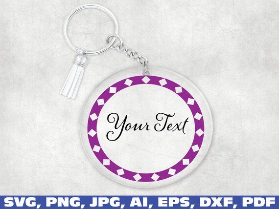 Keychain svg bundle Keychain Pattern SVG Circle Frame Svg | Etsy