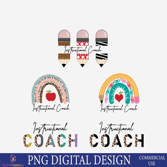 Instructional Coach Png Back to School Png Half Leopard - Etsy