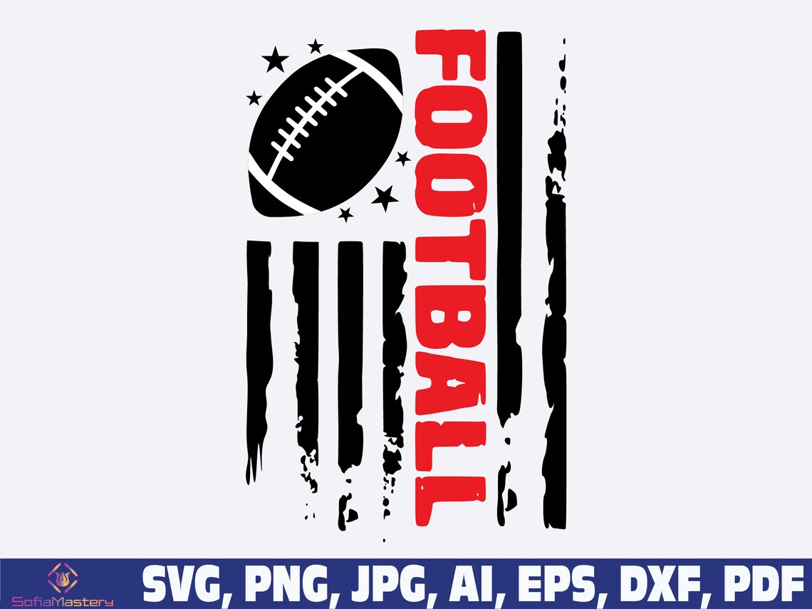Football Flag Svg Png Football American Usa Flag Svg Png - Etsy