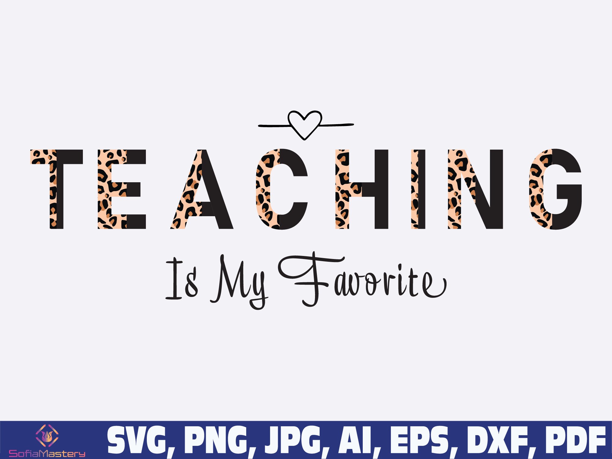 Teaching is My Favorite Svg Teacher Svg Png Leopard Teacher | Etsy