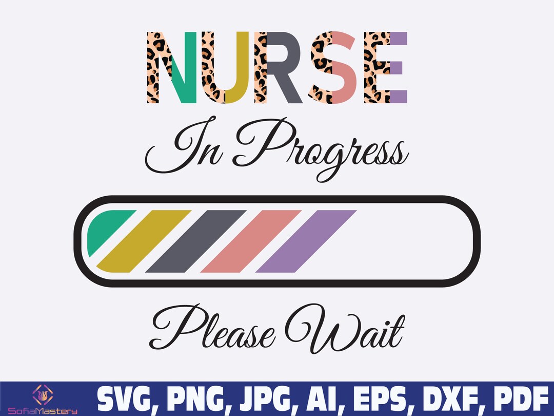 Nurse in Progress Please Wait SVG, Half Leopard Nurse Svg Png, Nurse ...