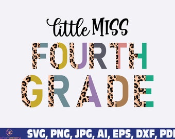 Little Miss Fourth Grade Svg - Etsy