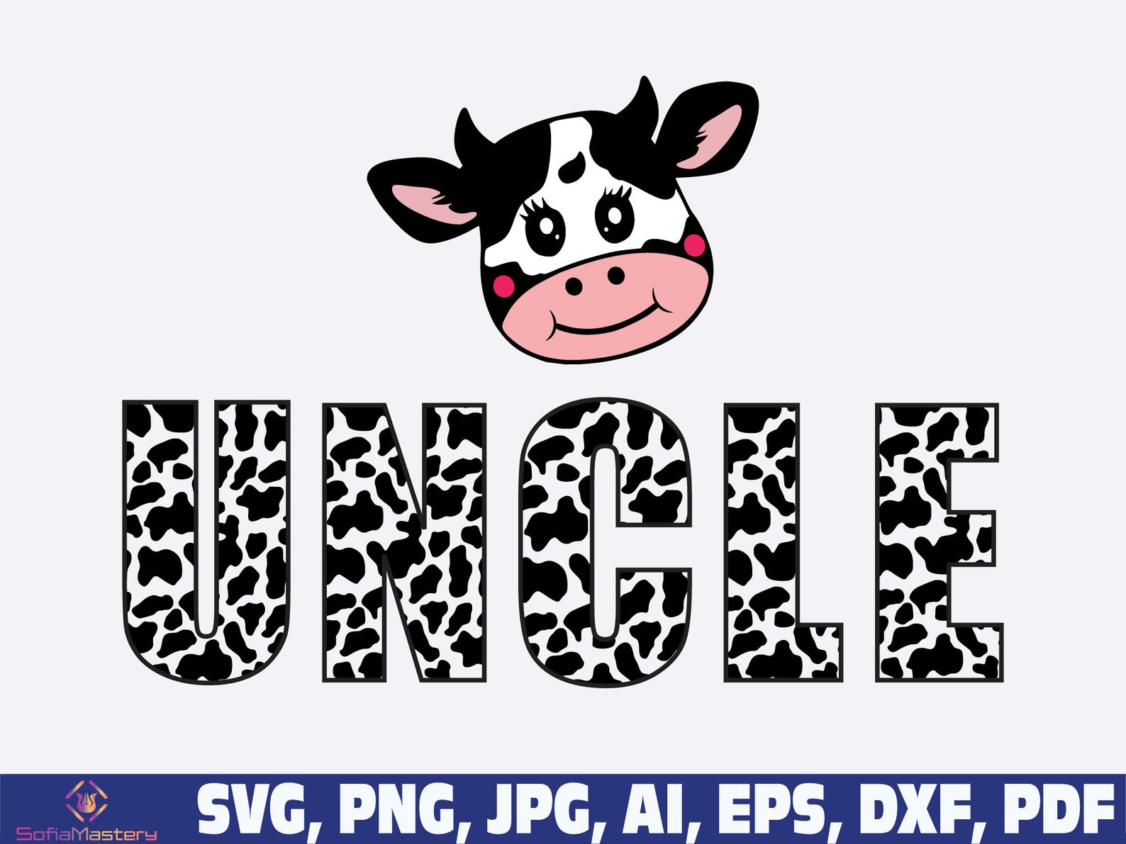 Cow Uncle Svg Cow Face Uncle Svg Png Cow Face Svg Png Cow - Etsy