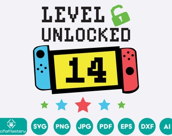 Level 14 Unlocked Svg - Etsy